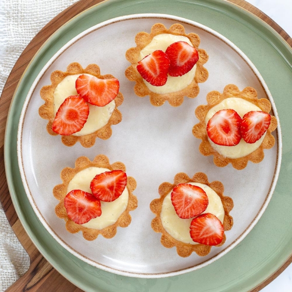 Mini Strawberry Tartlets with Pastry Cream - In Laura's Bakery