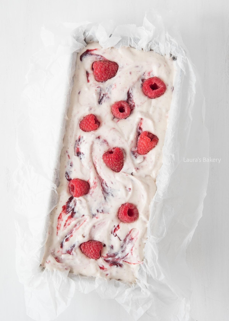 No churn raspberry ice cream recipe - In Laura's Bakery